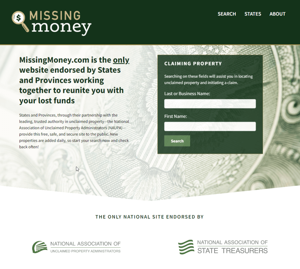 NAST and NAUPA Relaunch MissingMoney.com – National Association of ...