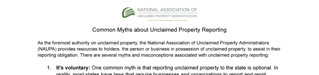 Government Member Resources – National Association of Unclaimed ...