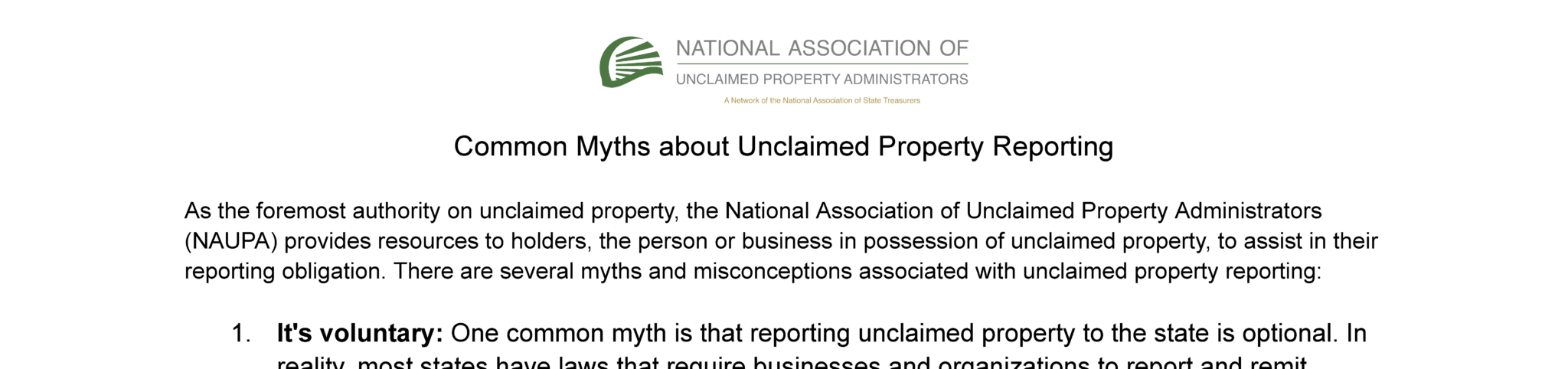 Government Member Resources – National Association of Unclaimed ...
