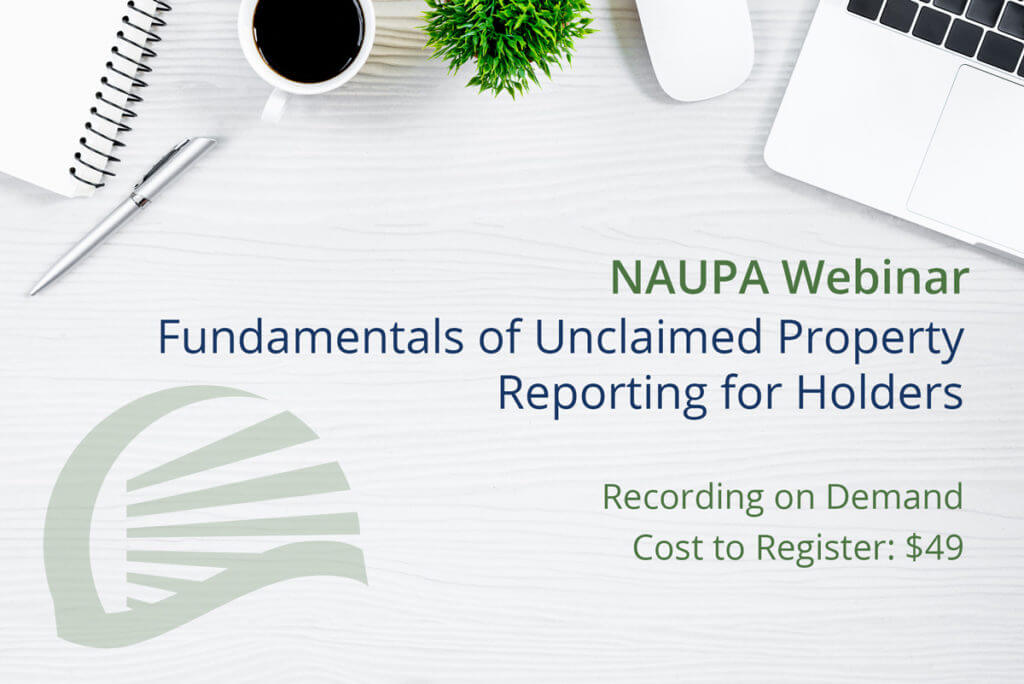 Reporting Software and NAUPA File Format – National Association of ...
